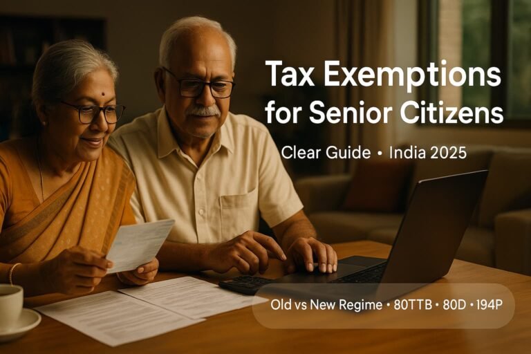 Tax Exemption for Senior Citizens (India): Benefits, TDS, 80TTB & Old vs New Regime (2025)